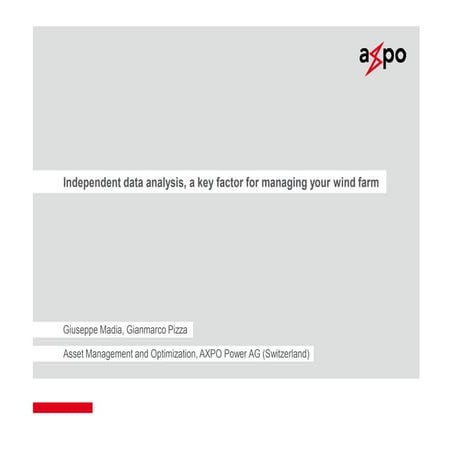 Axpo Power Discuss how Operators can Optimise their O&M Strategy Using ...