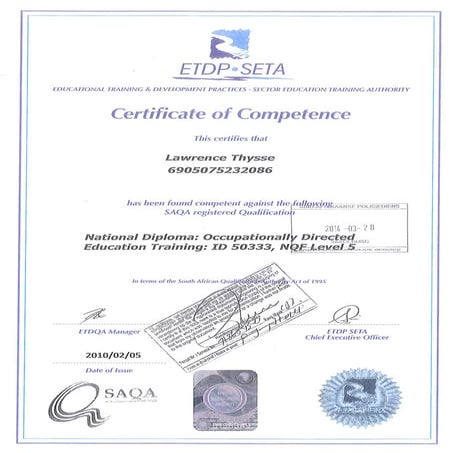 Nat Diploma in ODETDP | PDF