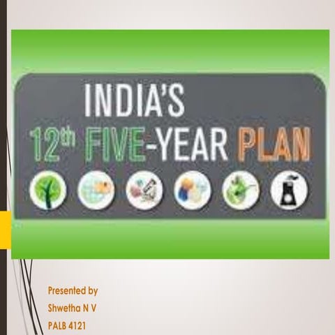 shwetha 12th five year plan | PPTX