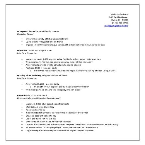 Nichole Graham 2016 Resume | DOCX