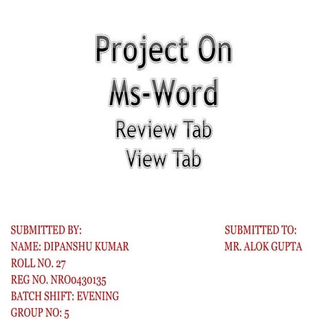 REVIEW TAB : Proofing group and Comments group | PPT