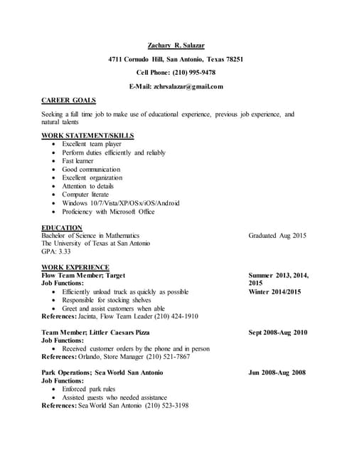 Resume Final Draft | PDF