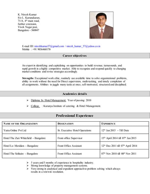 Kavitha Resume | DOC