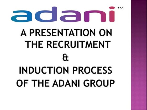 Organizational structure of Adani | PPT