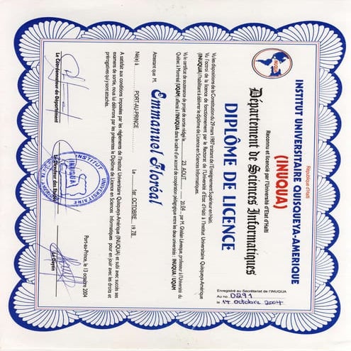 Licence INUQUA-UQAM | PDF