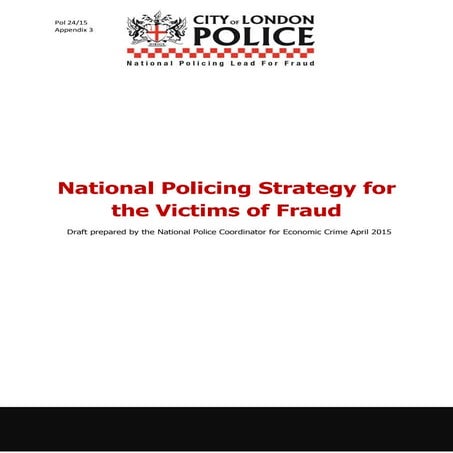 National Policing Strategy for the Victims of Fraud | PDF