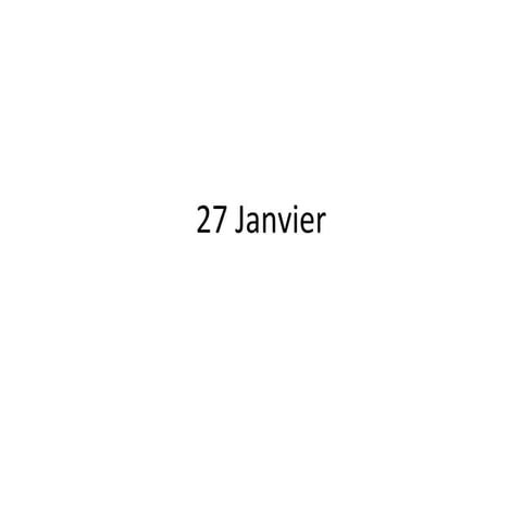 27 janvier lesson plan | PPT