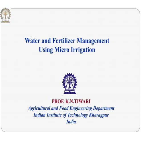 27 nov16 water_and_fertilizer_management_using_micro_irrigation | PDF