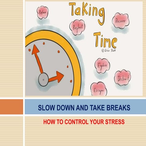 Slow down and take breaks to decrease your stress | PPTX
