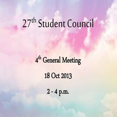 27th student council 4th gm ppt | PPTX