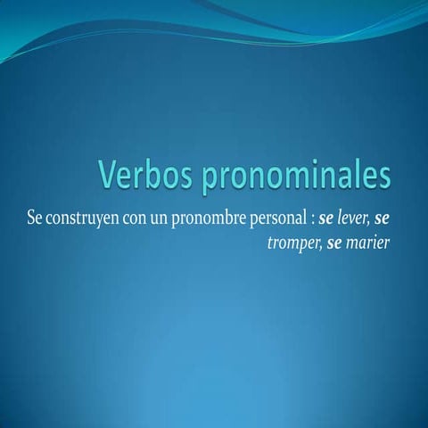 Verbos pronominales | PPTX