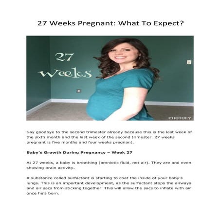 27 weeks pregnant | PDF
