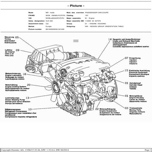 Mercedes benz m112 engine - epc | PDF