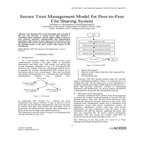 Secure Trust Management Model For Peer To Peer File Sharing System Pdf
