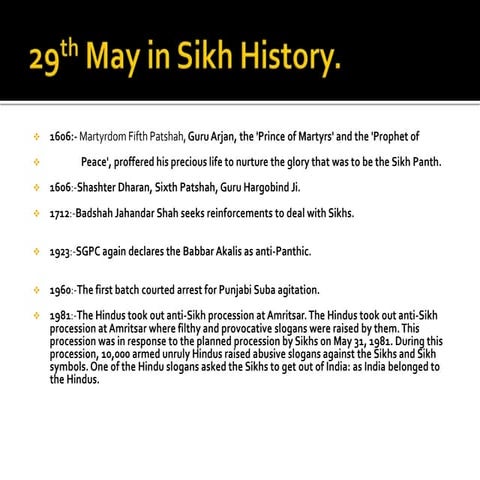 29th May in sikh history | PPTX