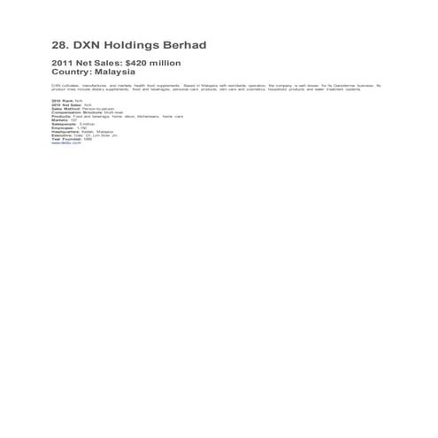 MLM Ranking 2011 | DOCX