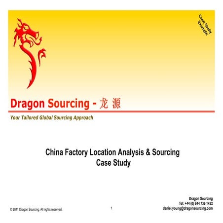 China Factory Location Analysis & Sourcing Case Study | PDF