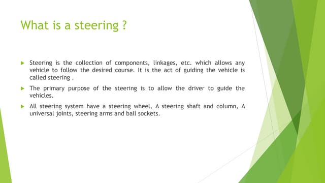 Steering system | PPT
