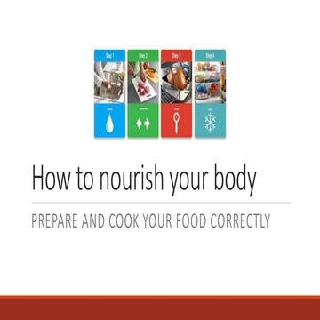 Prepare and cook your food correctly | PPT