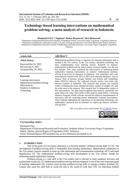 Validity of instrument to measure mathematics teachers’ perceptions towards problem-based ...