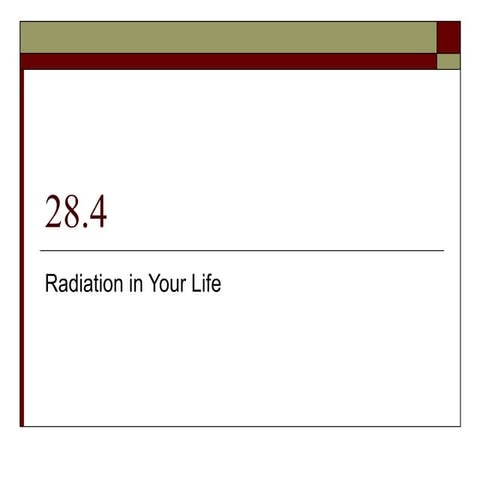Radiation physics | PPT