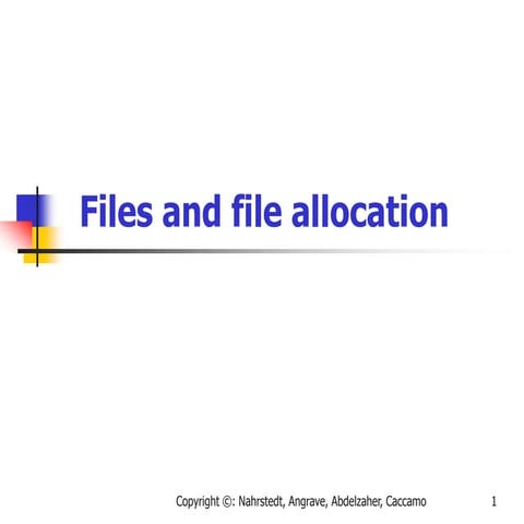 Files Allocation.ppt | Operating Systems | Computer Software and ...