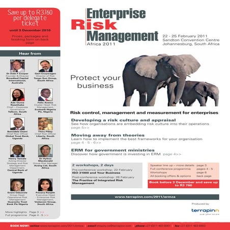 Enterprise Risk Management Africa 2011 brochure | PDF