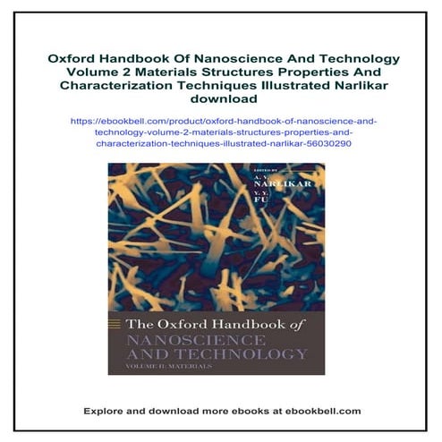 Oxford Handbook Of Nanoscience And Technology Volume 2 Materials ...