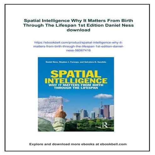 Spatial Intelligence Why It Matters From Birth Through The Lifespan 1st ...