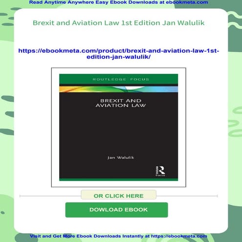 Brexit and Aviation Law 1st Edition Jan Walulik | PDF