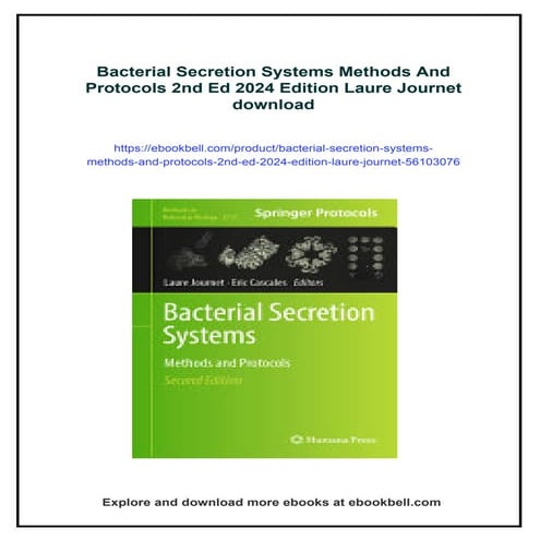 Bacterial Secretion Systems Methods And Protocols 2nd Ed 2024 Edition Laure Journet | PDF