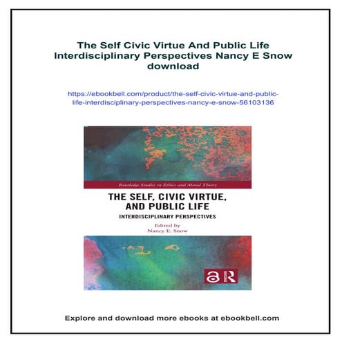 The Self Civic Virtue And Public Life Interdisciplinary Perspectives ...