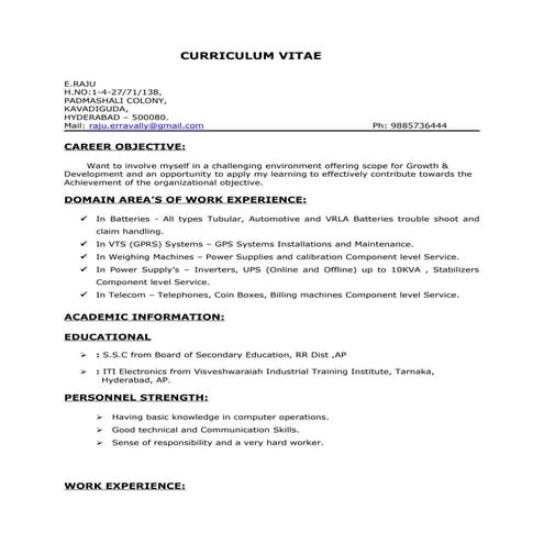 Vinayak Resume | DOCX