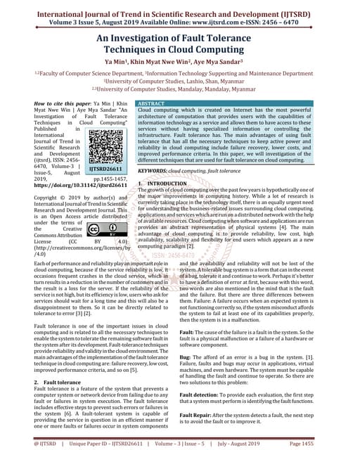 Proactive Cloud Service Assurance Framework For Fault Remediation In Cloud Environment Pdf