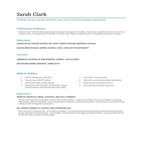 coding resume | PDF