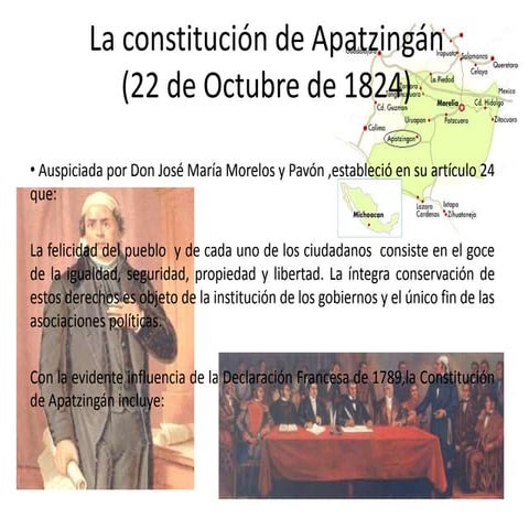 Derecho - la constitución de Apatzingan | PPTX