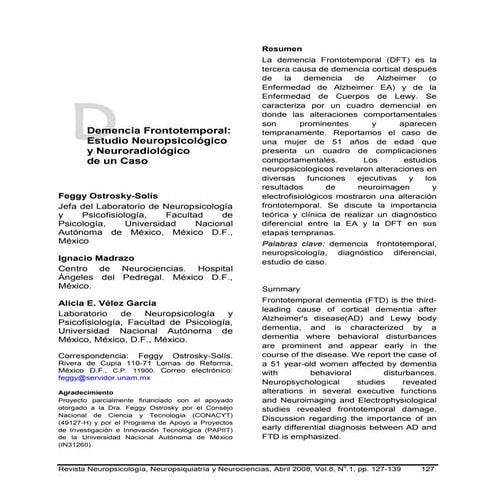 Demencia frontotemporal | PPTX