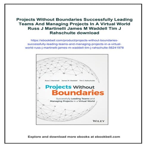 Projects Without Boundaries Successfully Leading Teams And Managing ...