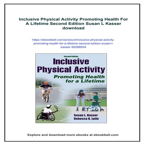 Inclusive Physical Activity Promoting Health For A Lifetime Second ...