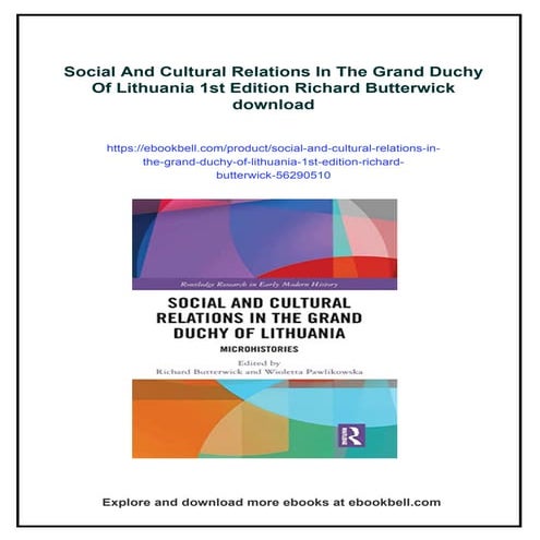 Social And Cultural Relations In The Grand Duchy Of Lithuania 1st ...