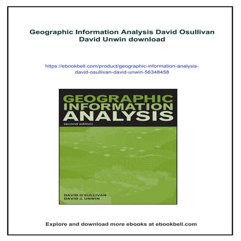 Geographic Information Analysis David Osullivan David Unwin | PDF