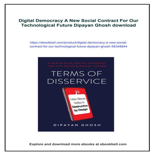 Digital Democracy A New Social Contract For Our Technological Future Dipayan Ghosh | PDF