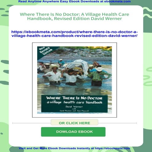 Where There Is No Doctor: A Village Health Care Handbook, Revised Edition David Werner | PDF