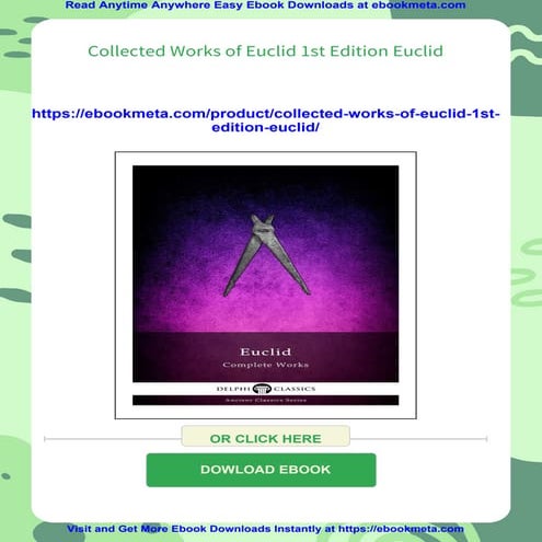 Collected Works of Euclid 1st Edition Euclid | PDF
