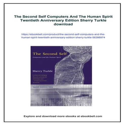The Second Self Computers And The Human Spirit Twentieth Anniversary ...