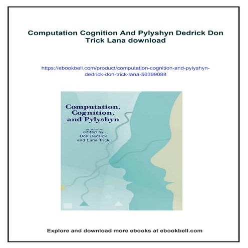 Computation Cognition And Pylyshyn Dedrick Don Trick Lana | PDF