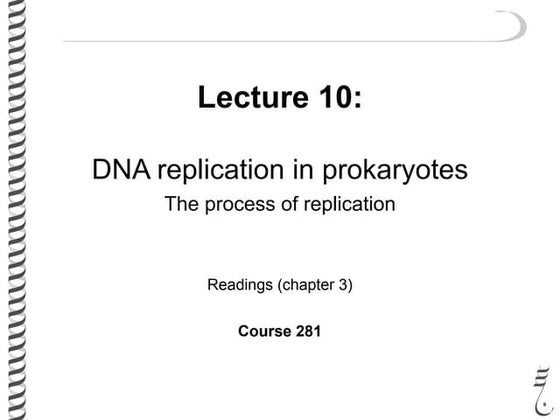 Prokaryotic DNA replication.pptx | Chemistry | Science