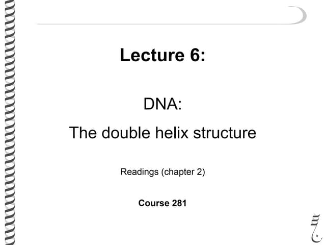 DNA structure - double helix structure | PPTX
