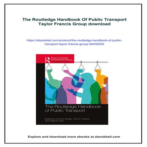 The Routledge Handbook Of Public Transport Taylor Francis Group | PDF