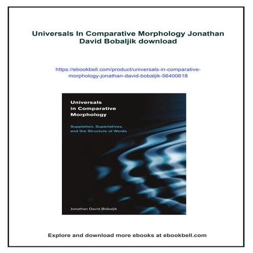 Universals In Comparative Morphology Jonathan David Bobaljik | PDF